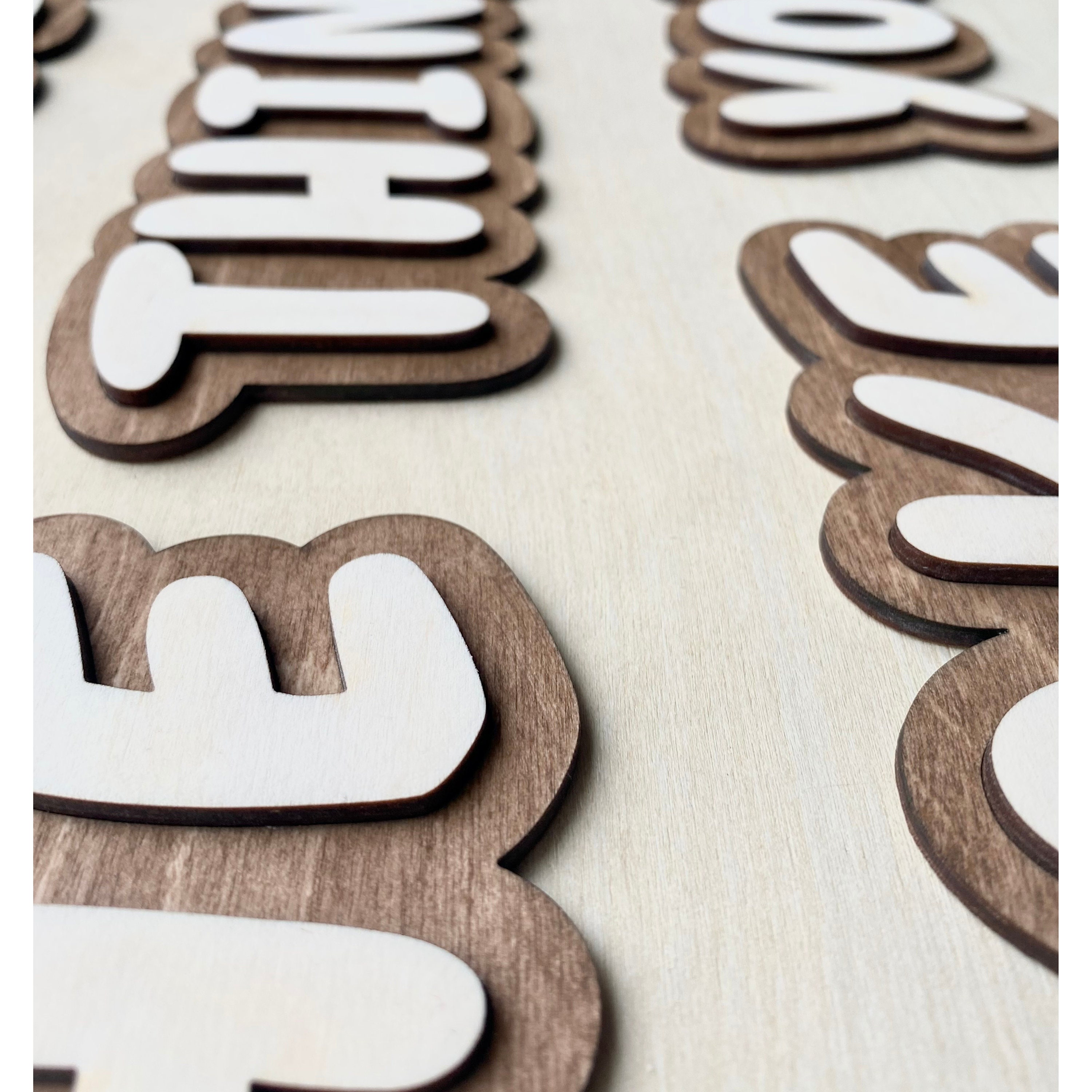 Wood Letters Wall Decoration, Wall Wood Stickers, Wooden Letters for ...