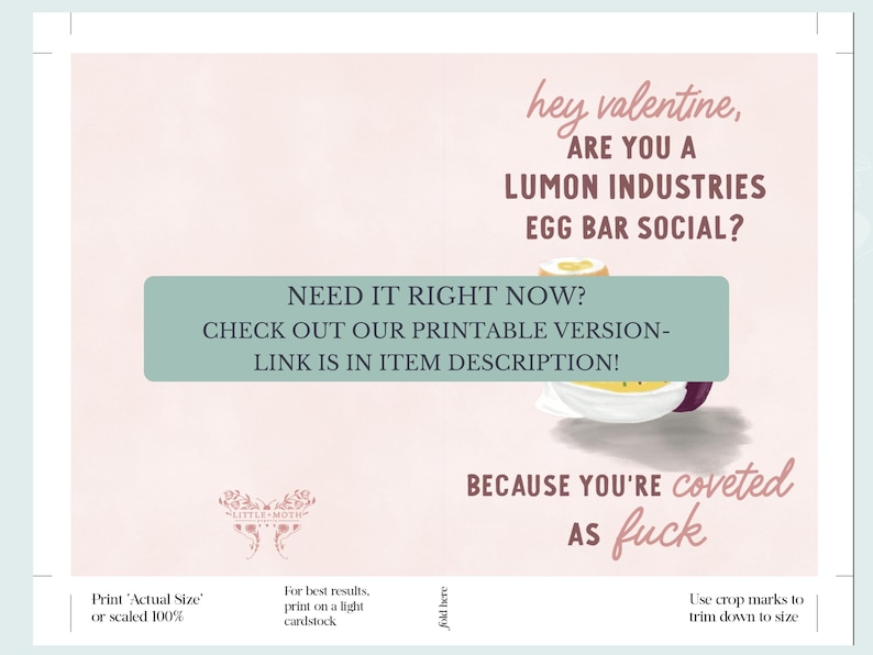 Cheeky Valentine Card | Severance TV Inspired | Coveted AF Egg Bar ...