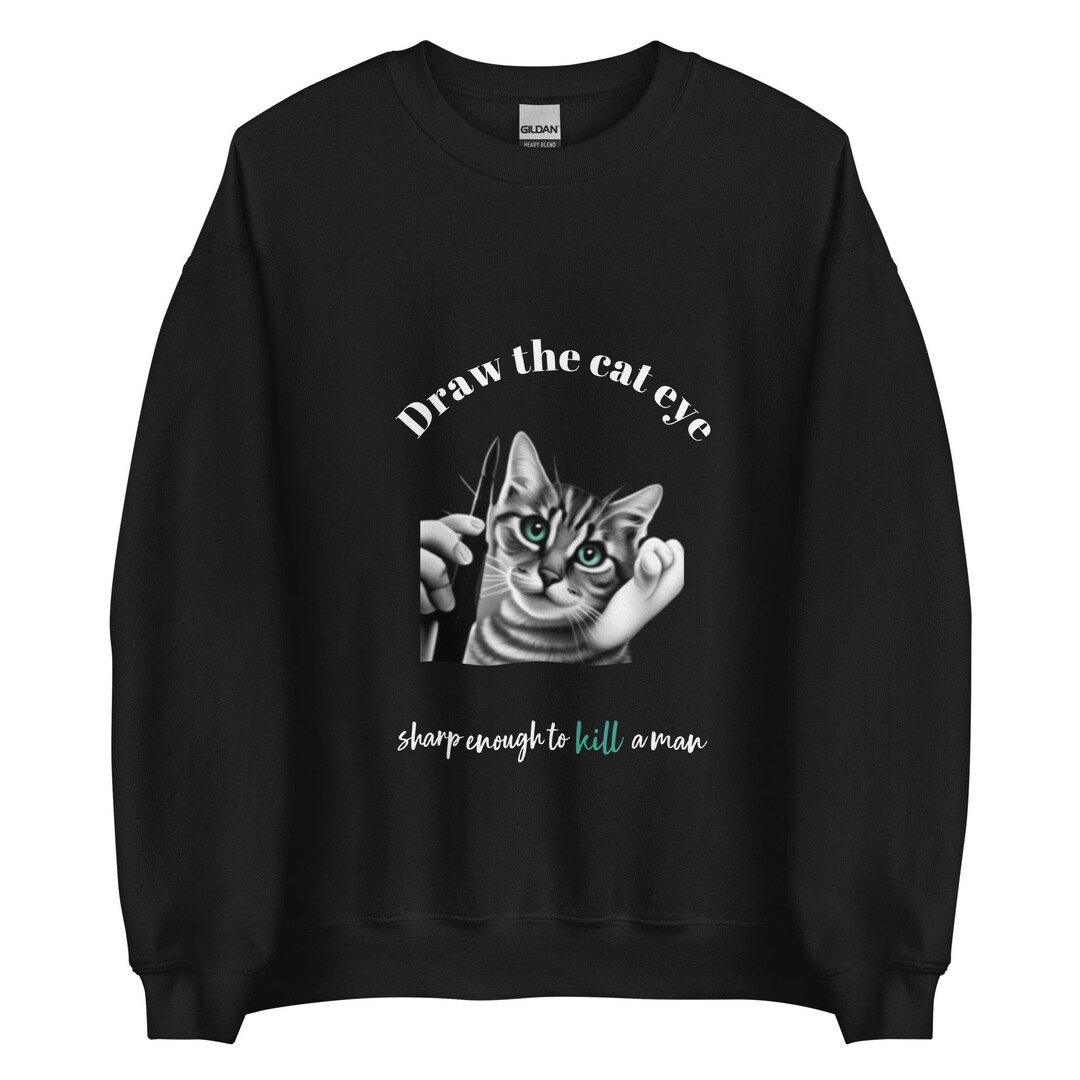 Draw the Cat Eye Unisex Sweatshirt - Etsy