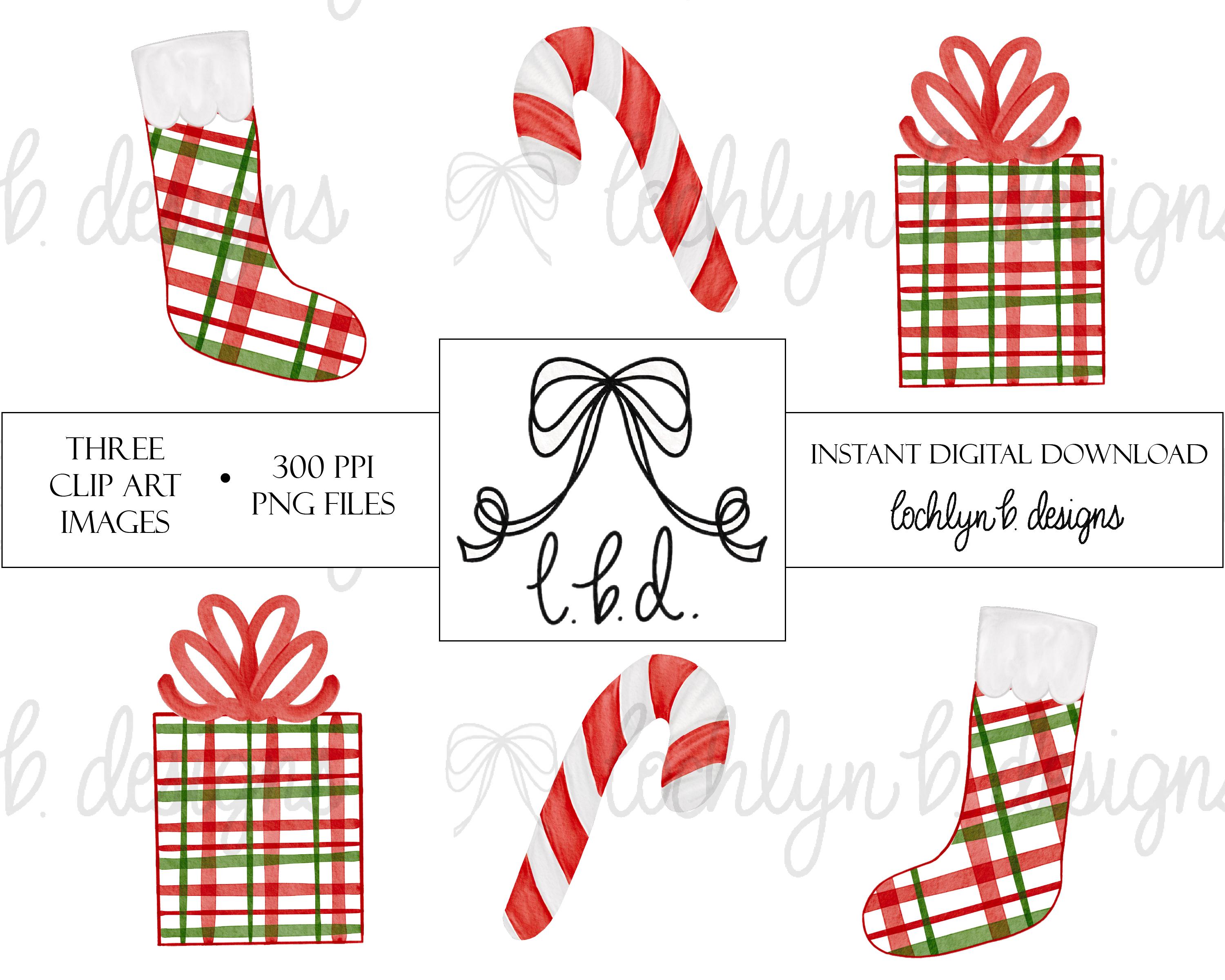 Watercolor Christmas Clip Art Bundle | Instant Download | Digital ...