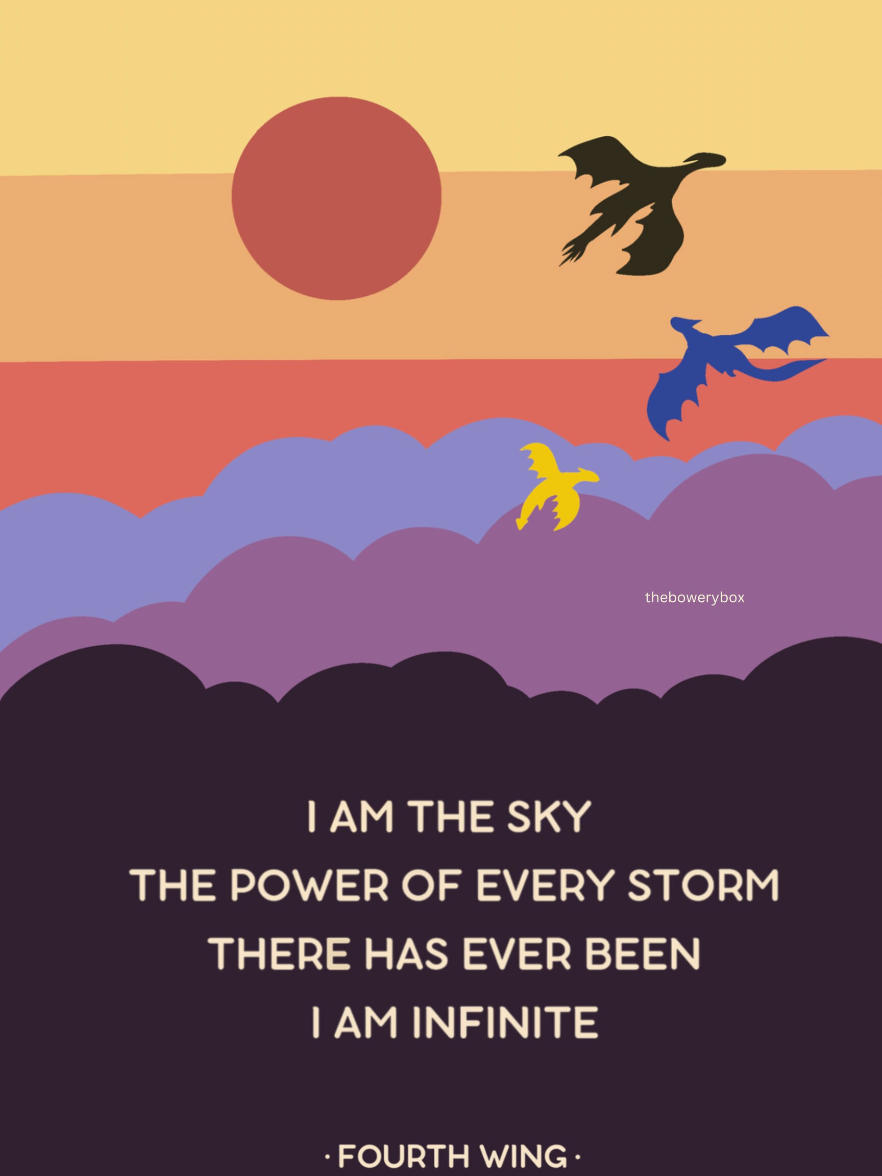 Fourth Wing Poster Digital Print Tairn Andarna Sgaeyl Sprayed - Etsy