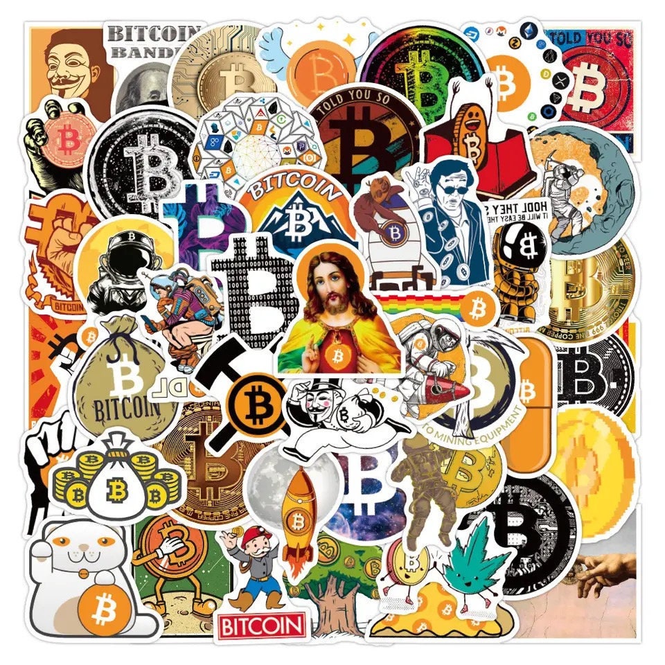 50 Piece Cryptocurrency & Bitcoin Stickers | Crypto Accessories | Meme ...