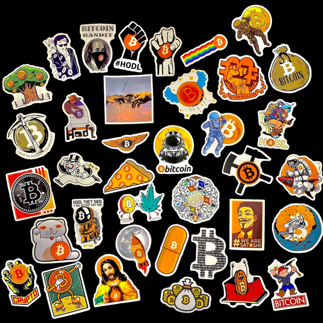 50 Piece Cryptocurrency & Bitcoin Stickers | Crypto Accessories | Meme ...
