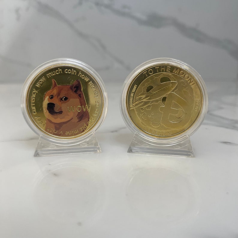 DOGECOIN Physical Coin Collectible Cryptocurrency Money DOGE Souvenir ...
