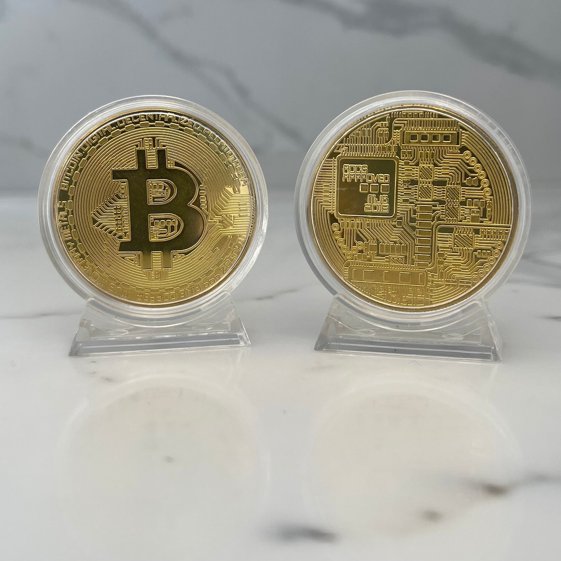 BITCOIN Physical Coin | Collectible Cryptocurrency Money | BTC Souvenir ...