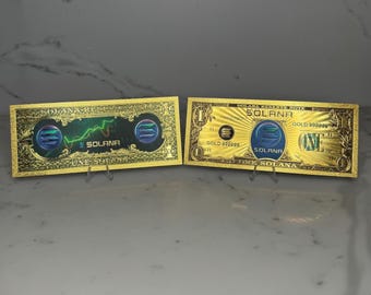 1 BITCOIN Physical Bank Note | Gold Plated Cryptocurrency | BTC ...