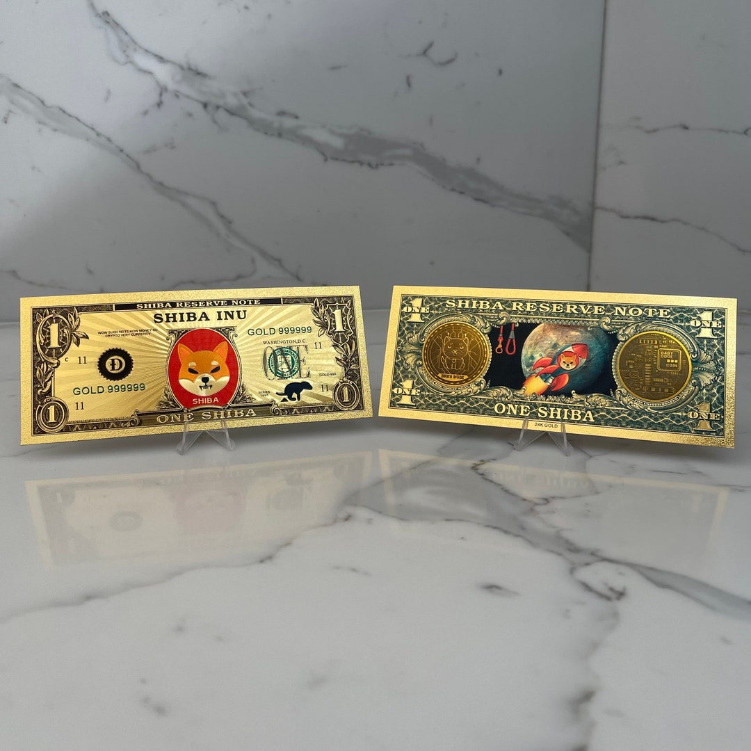 Gold Plated Shiba Inu Bank Note: Crypto Collectible - Etsy