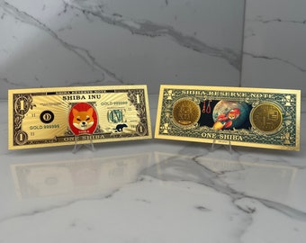1 BITCOIN Physical Bank Note | Gold Plated Cryptocurrency | BTC ...