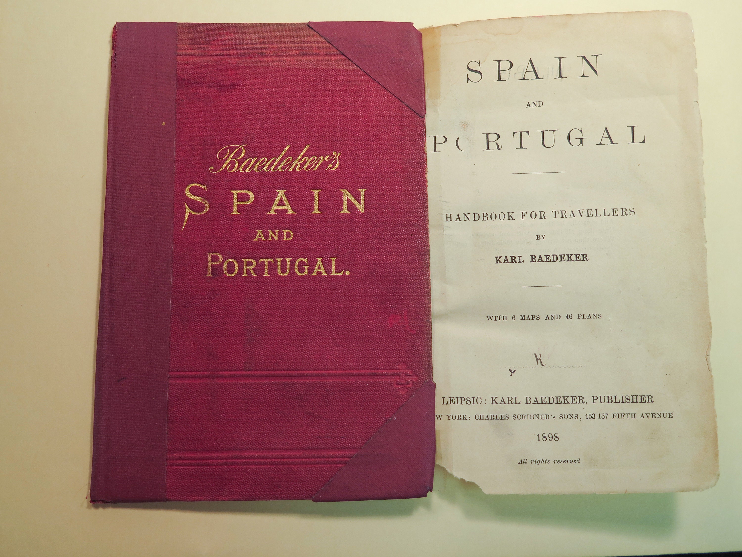 1898 Aranjuez Spain Map From Baedeker's Spain & Portugal - Etsy