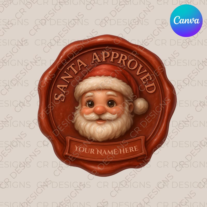 Santa Approved Stamp - Etsy