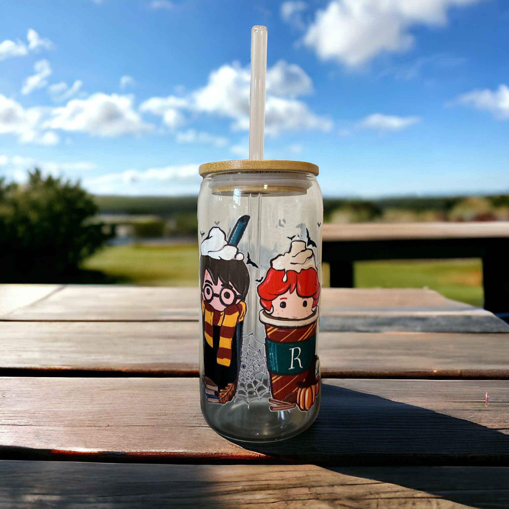 Harry Potter Inspired UV DFT Wrap Tumbler, 16oz Tumbler, Libbey Glass ...