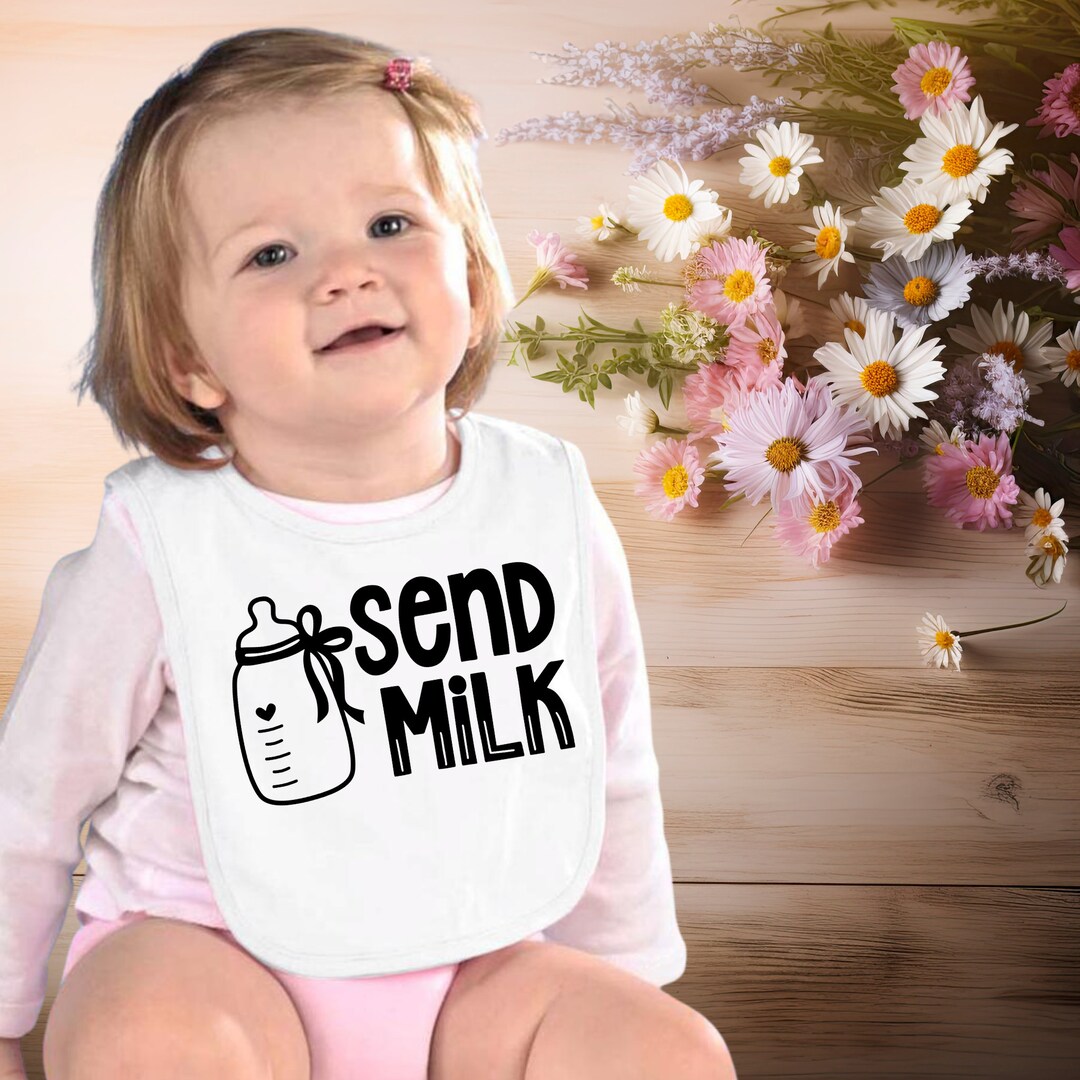 Send Milk - Bib - Gift for Baby - Gift for New Parent - Kids Funny ...