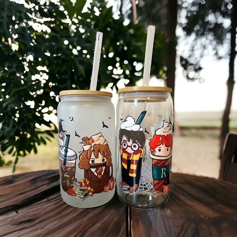 Harry Potter Inspired UV DFT Wrap Tumbler, 16oz Tumbler, Libbey Glass ...