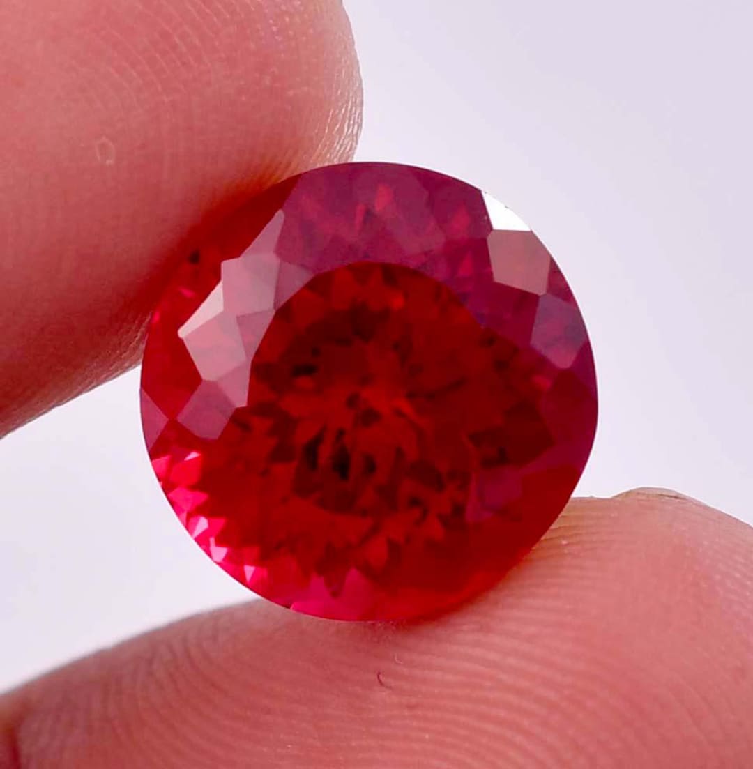 13.65 Ct Natural Burmese Red Painite Round Cut Loose Gemstone GIT ...