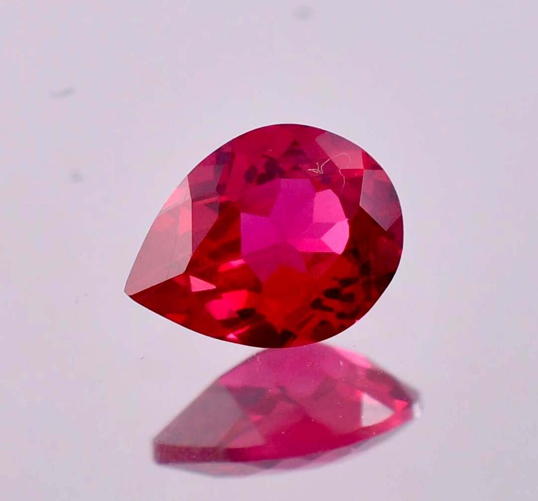 3.55 Ct Natural Burmese Red Painite Pear Cut Loose Gemstone GIT ...