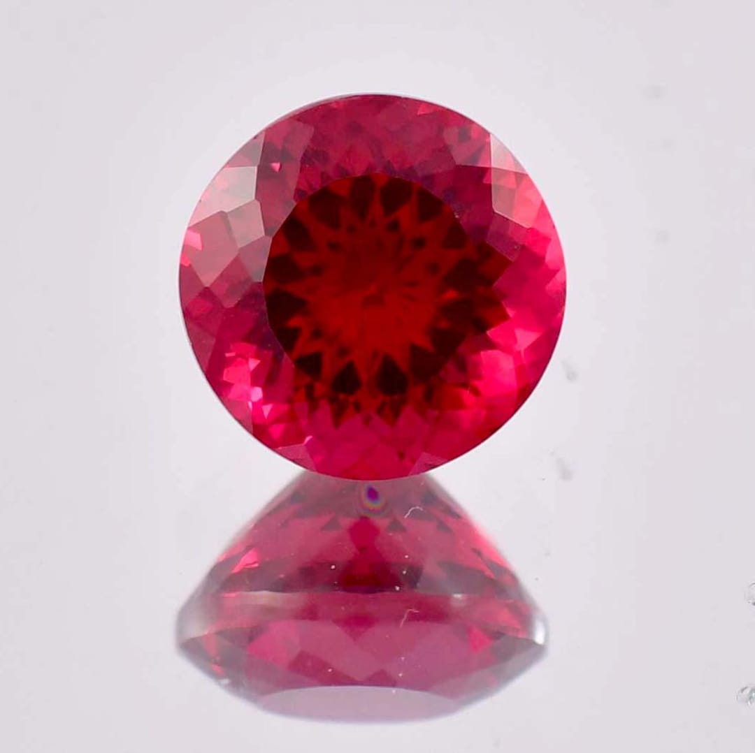 15.40 Ct Natural Burmese Red Painite Round Cut Loose Gemstone GIT ...
