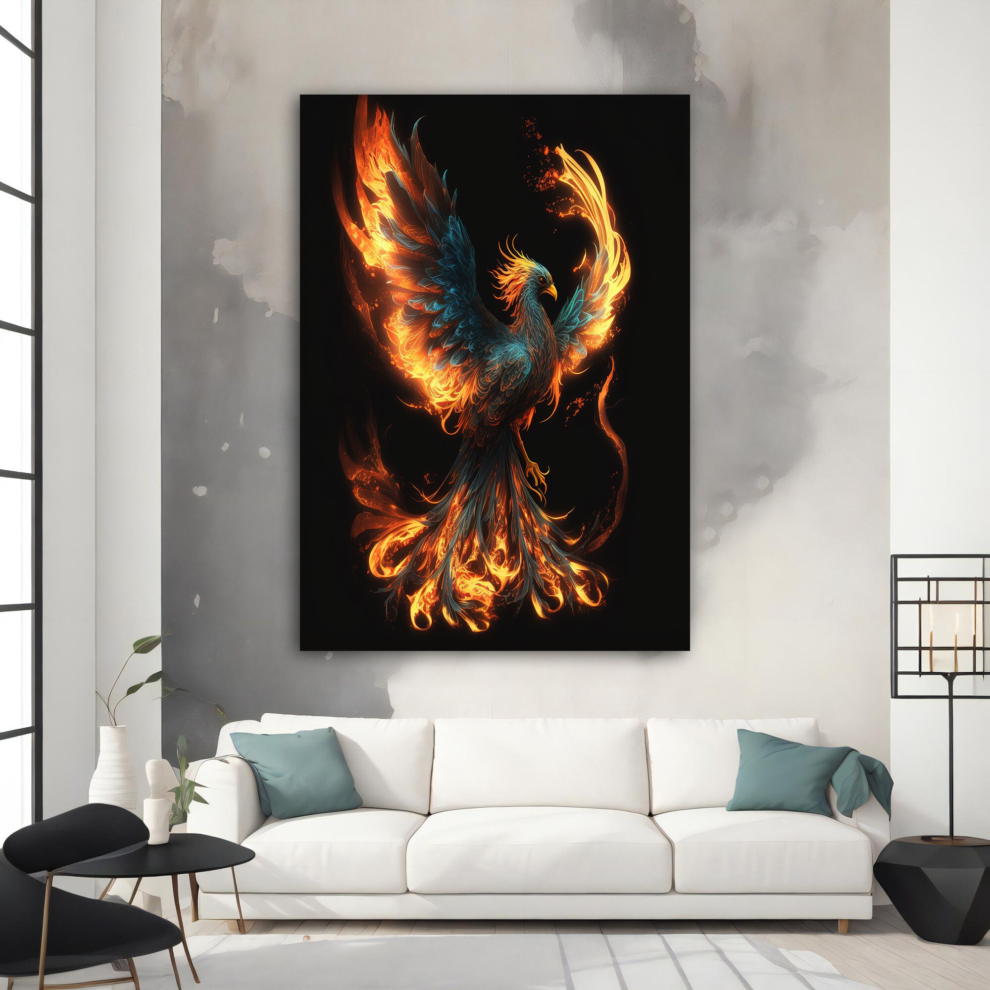 Phoenix Canvas Painting, Phoenix Poster, Phoenix Wall Art, Phoenix Art ...