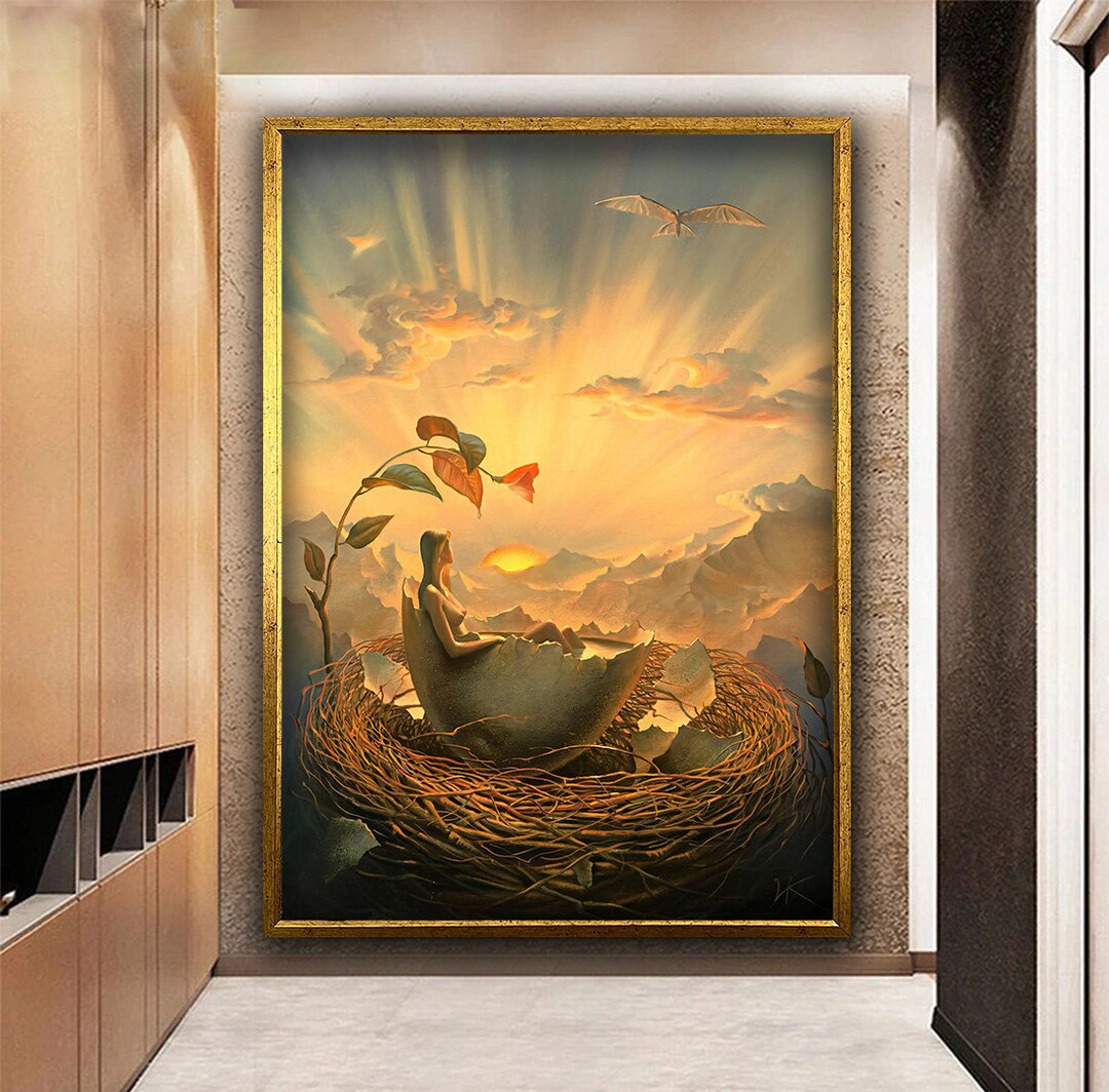 Vladimir Kush "birth of Love" on Canvas, Vladimir Kush Sun and Egg ...