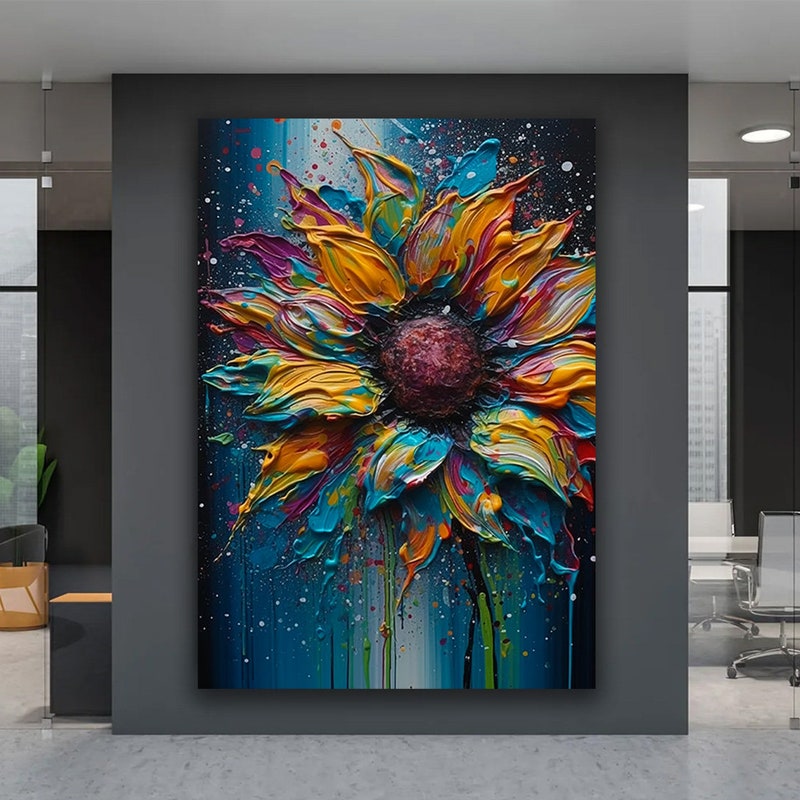 Sunflower Canvas - Etsy