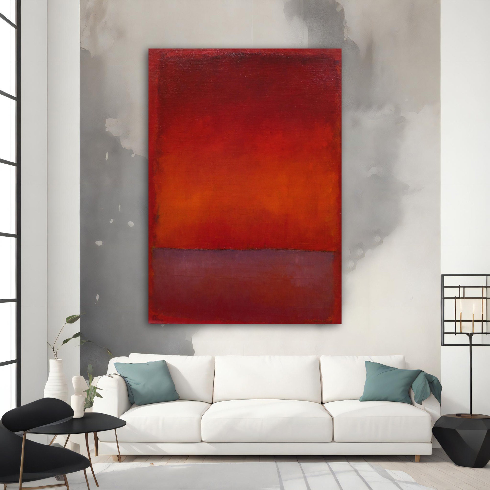 Mark Rothko Red Canvas Art, Mark Rothko Colored Wall Art, Art ...