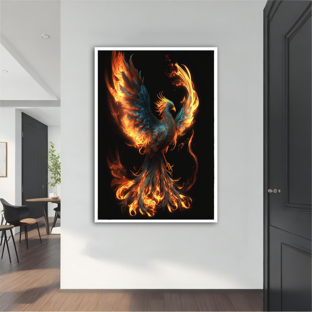 Phoenix Canvas Painting, Phoenix Poster, Phoenix Wall Art, Phoenix Art ...