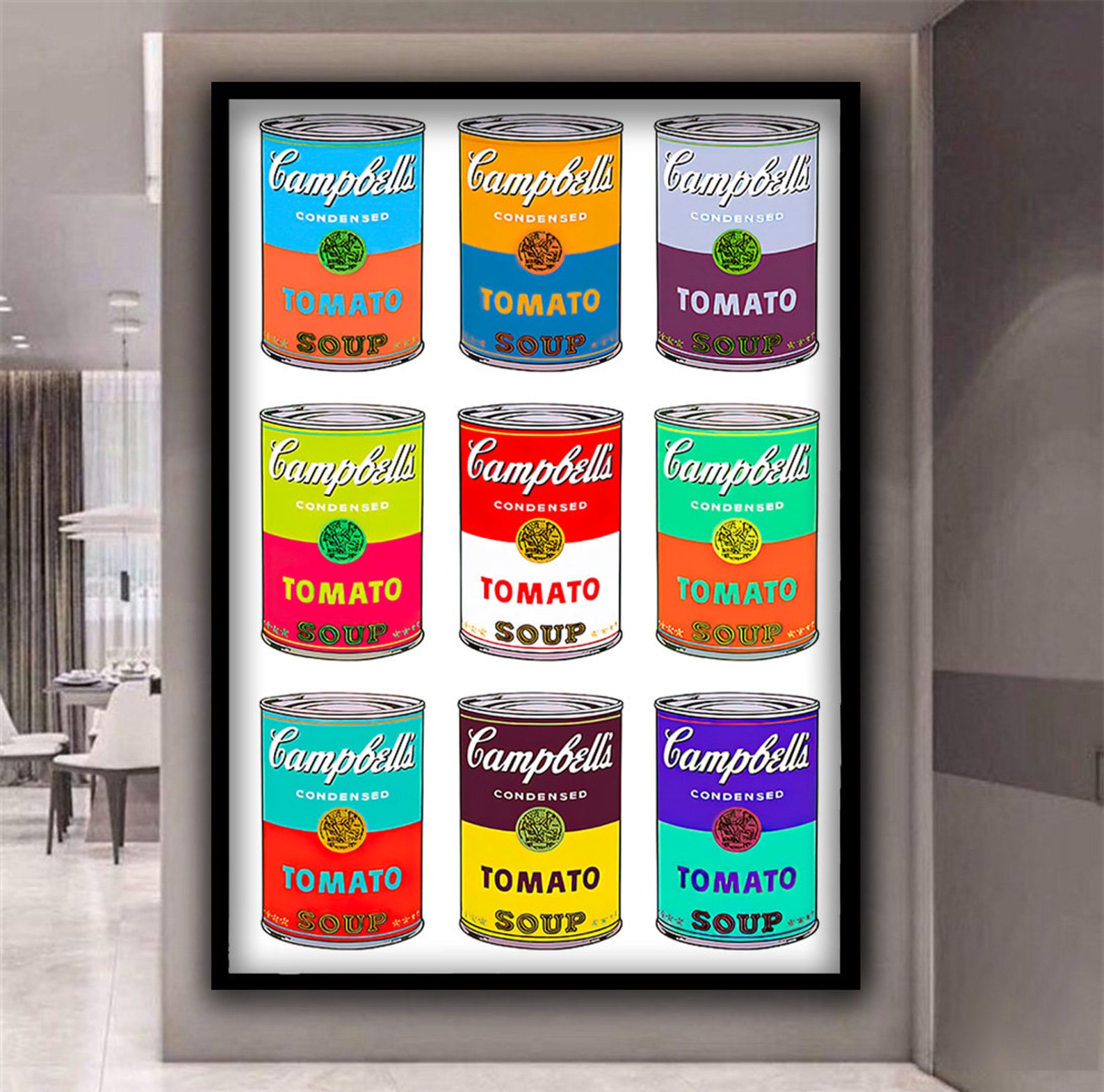 Poster Pop Art Campbell's Tomato Soup, Andy Warhol Tomato Soup Wall ...