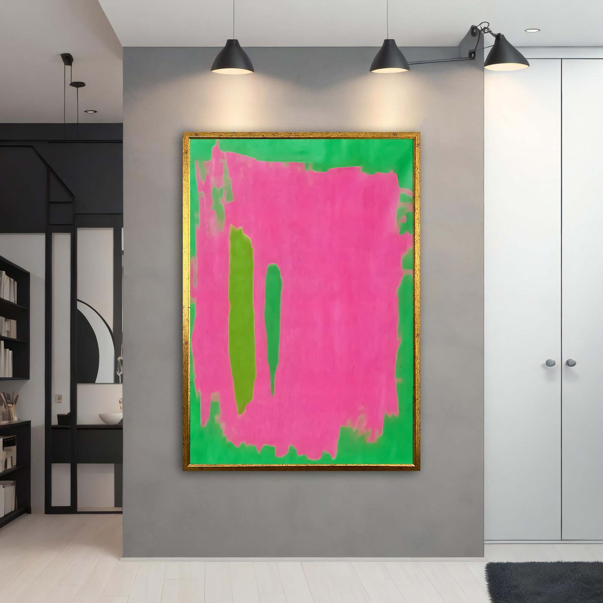 Mark Rothko Pink and Green Canvas Art, Mark Rothko Colored Wall Art ...