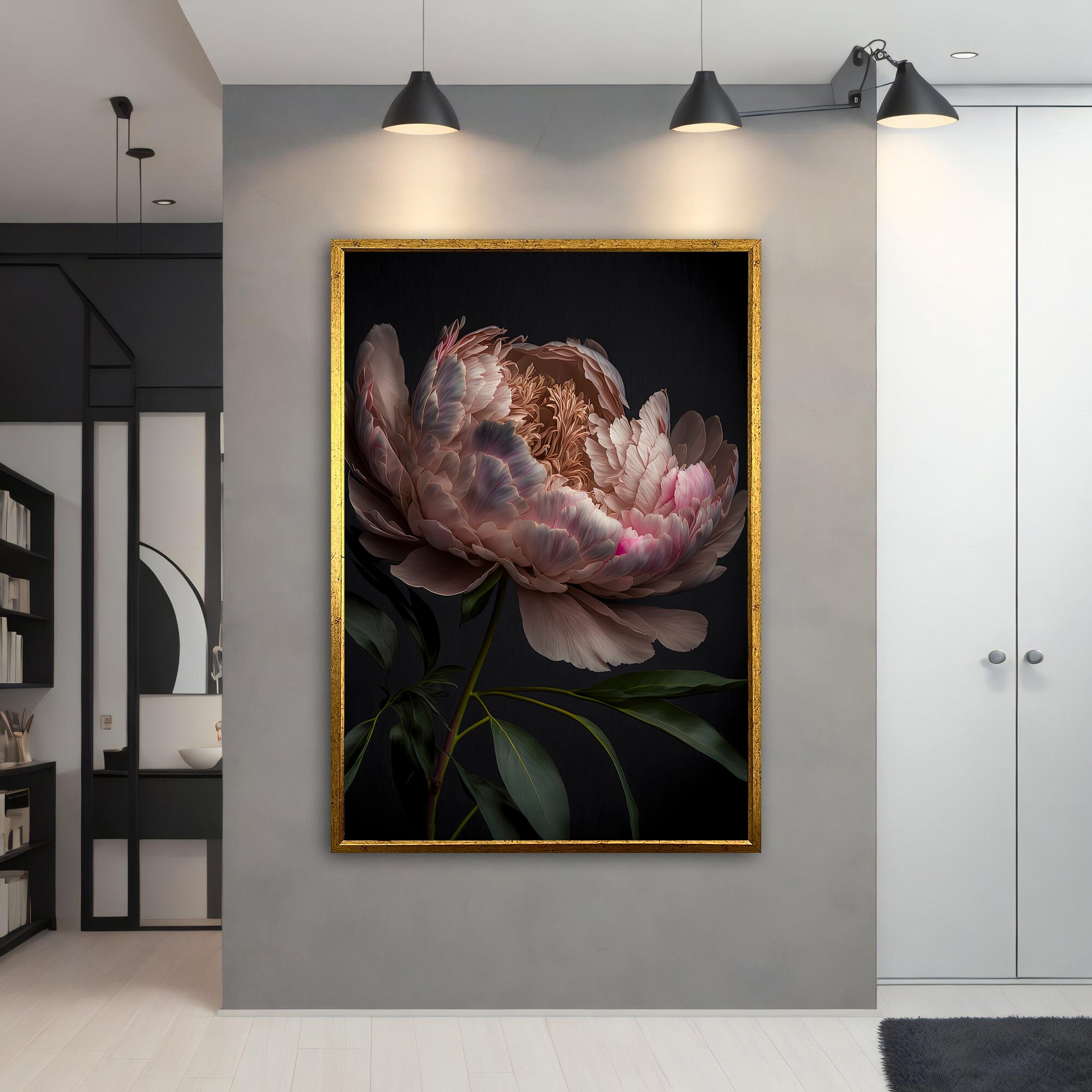 Pink Flower Canvas Art Flower Wall Artwall Art Canvas Art - Etsy