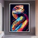Colorful Snake Wall Art, Snake Canvas Art, Abstract Wildlife Art ...