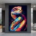 Colorful Snake Wall Art, Snake Canvas Art, Abstract Wildlife Art ...