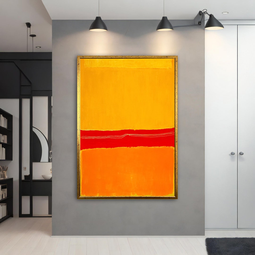 Mark Rothko Yellow and Orange Canvas Art, Mark Rothko Colored Wall Art ...