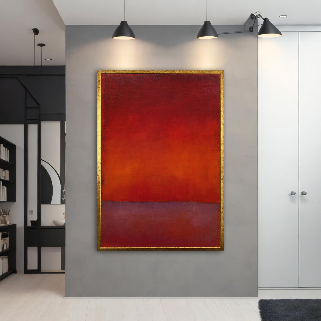 Mark Rothko Red Canvas Art, Mark Rothko Colored Wall Art, Art ...