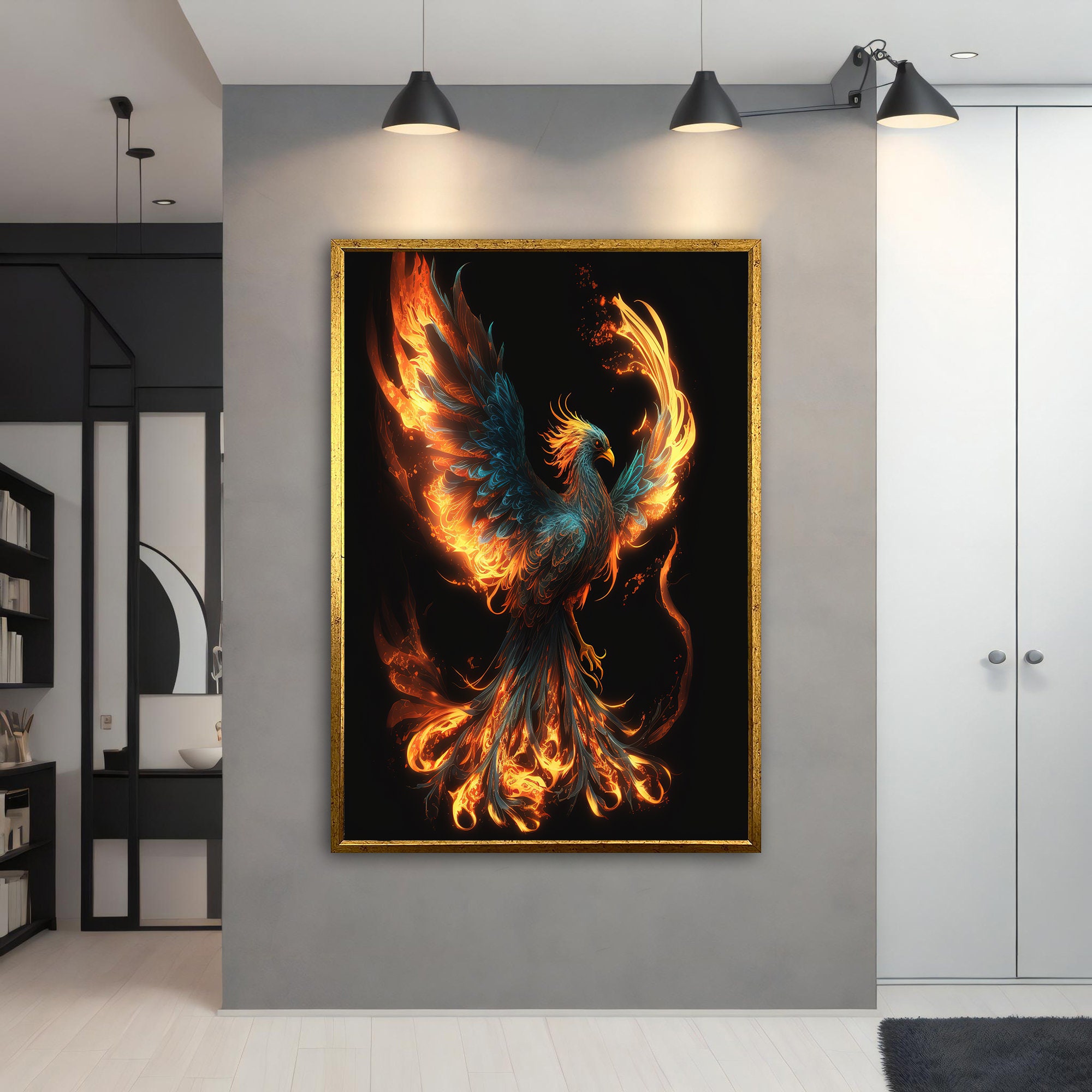 Phoenix Canvas Painting, Phoenix Poster, Phoenix Wall Art, Phoenix Art ...