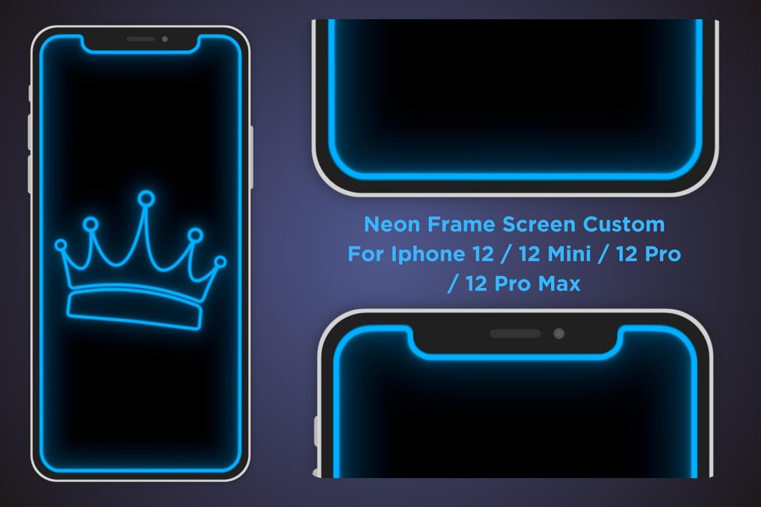 Neon Frame Screen Backgrounds Home Screen Digital Download - Etsy