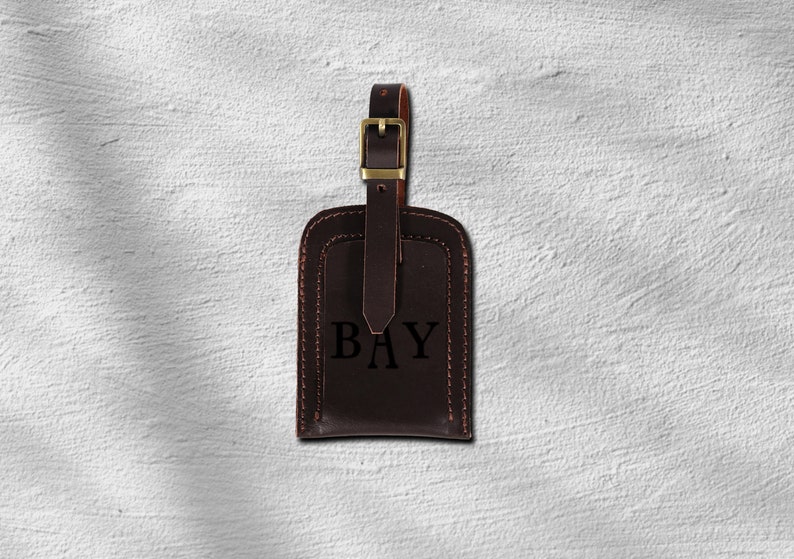Handmade Personalized Leather Luggage Tag: Travel Accessory Gift - Etsy