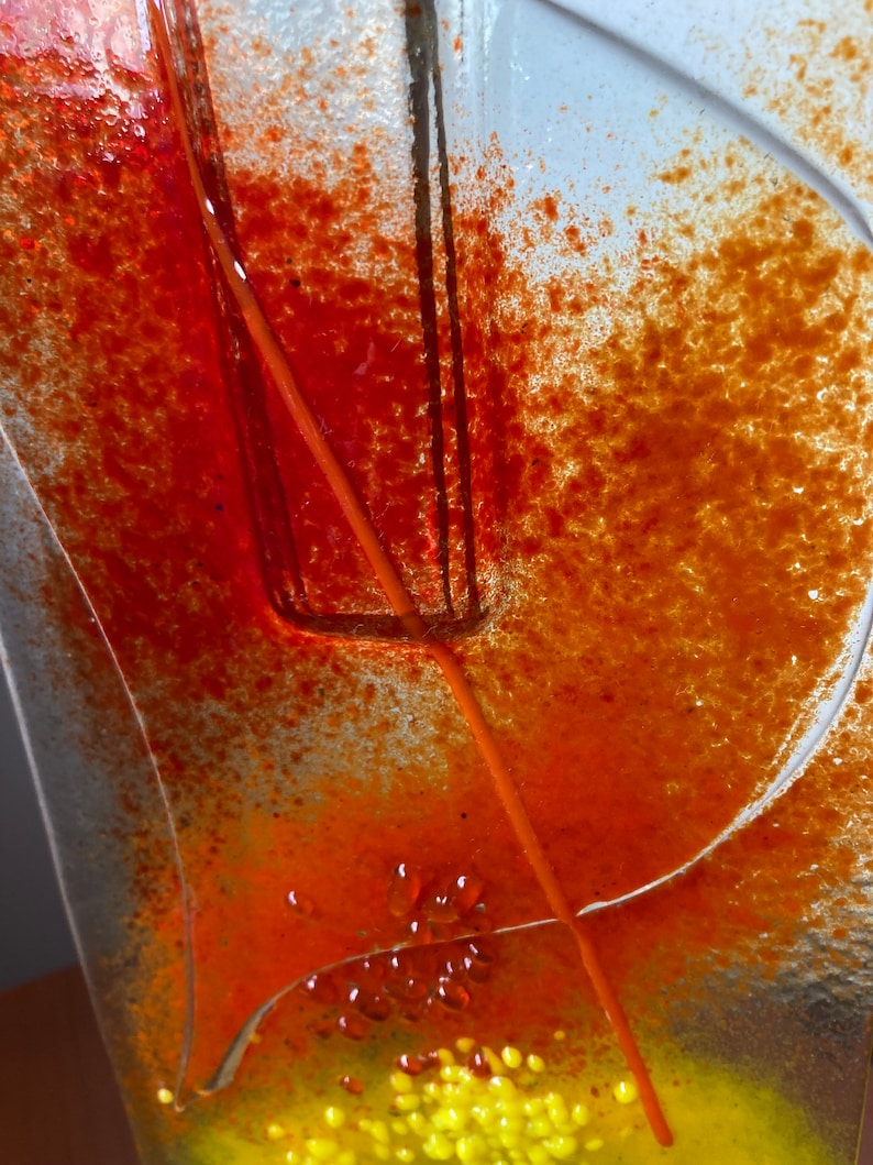 Glass Art Vase the Four Elements - Etsy