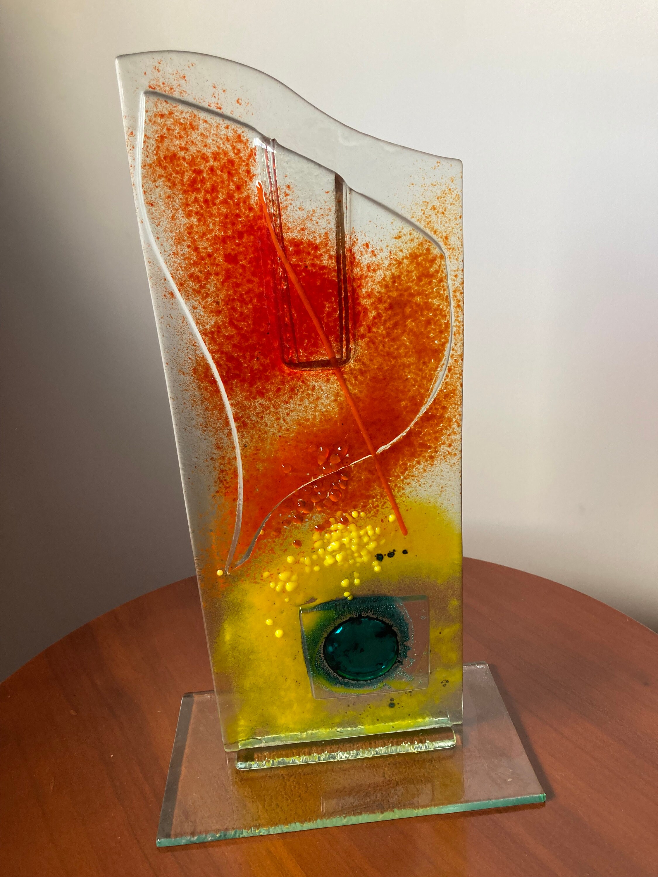 Glass Art Vase the Four Elements - Etsy