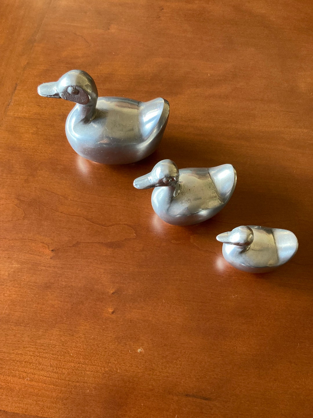 Collection of Pewter Ducks - Etsy
