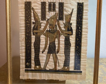 Vintage Authentic Egyptian Papyrus Art Work, Real Papyrus, Egyptian ...