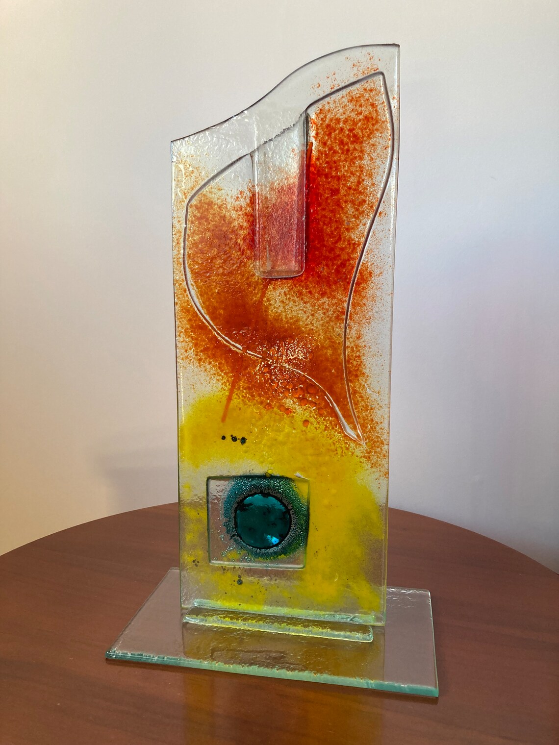 Glass Art Vase the Four Elements - Etsy