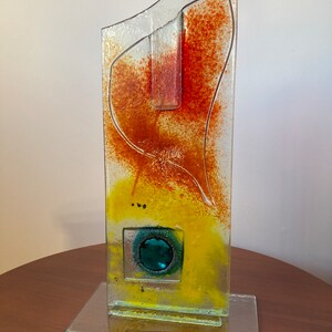 Glass Art Vase the Four Elements - Etsy