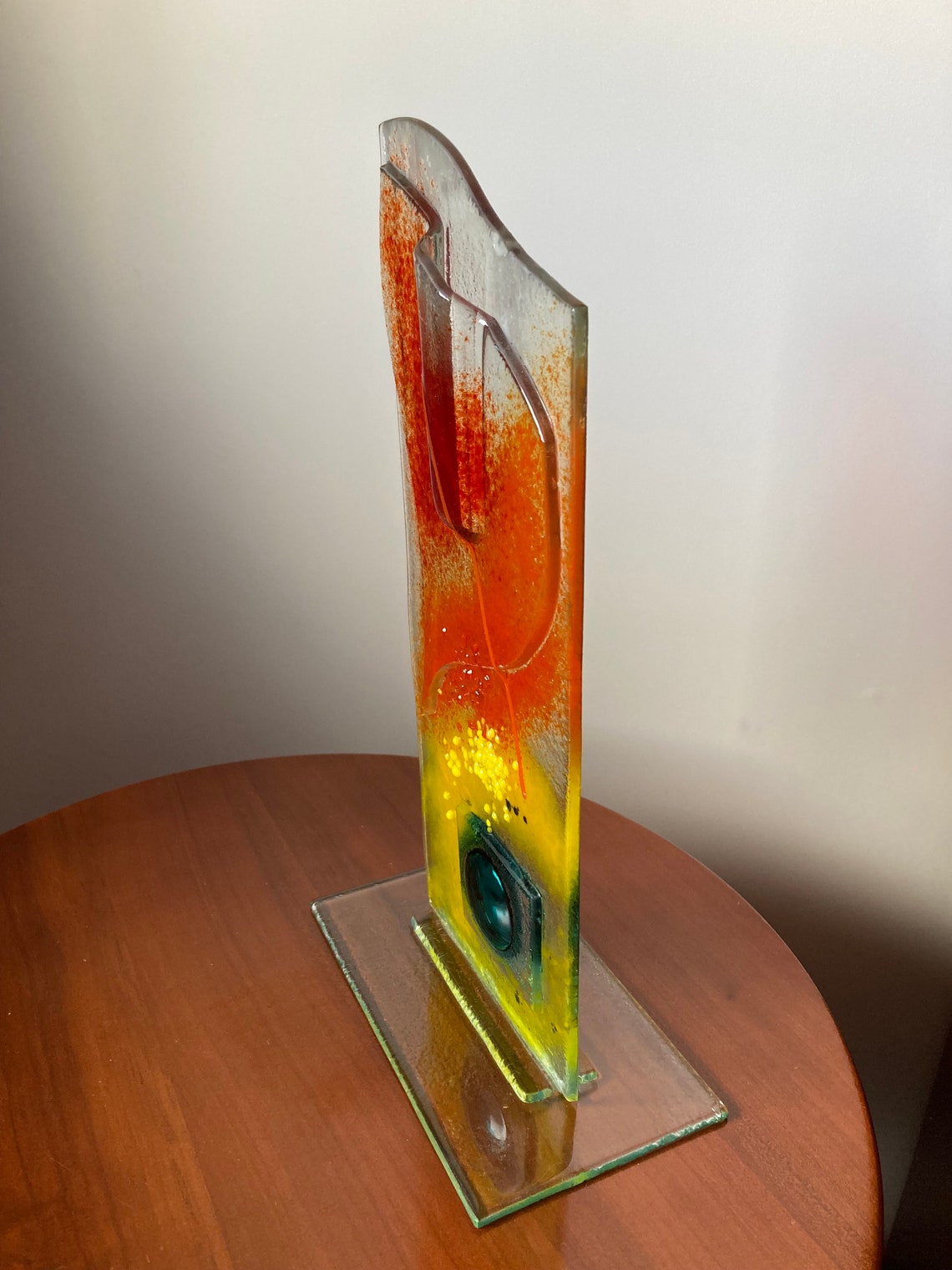 Glass Art Vase the Four Elements - Etsy