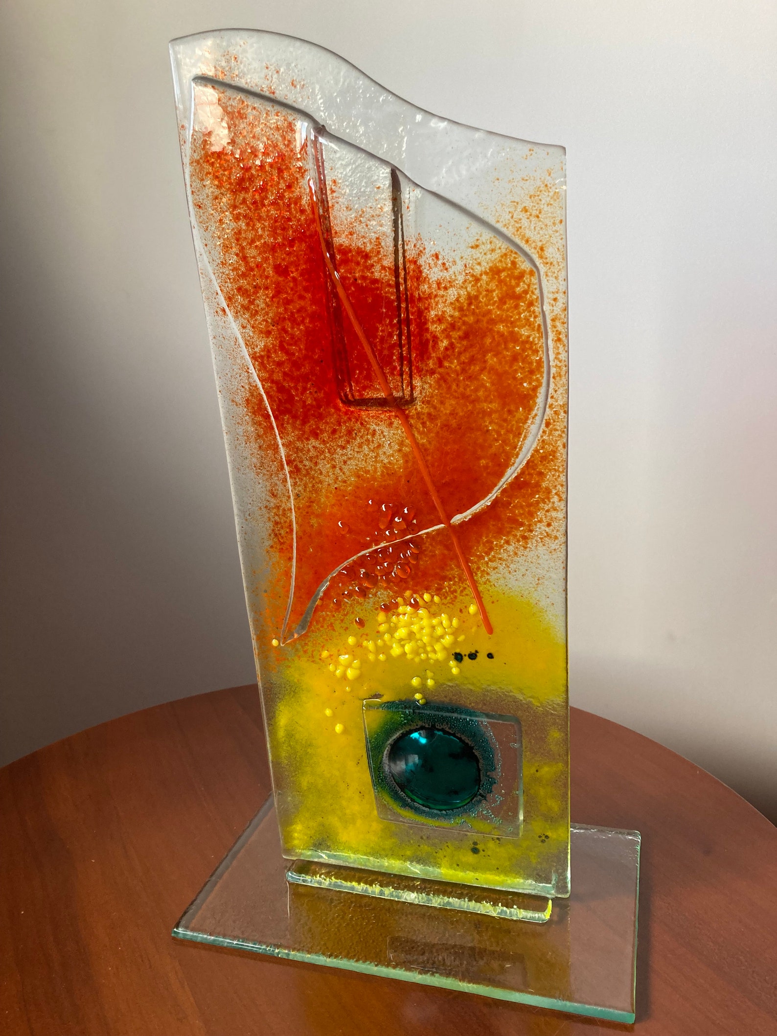 Glass Art Vase the Four Elements - Etsy