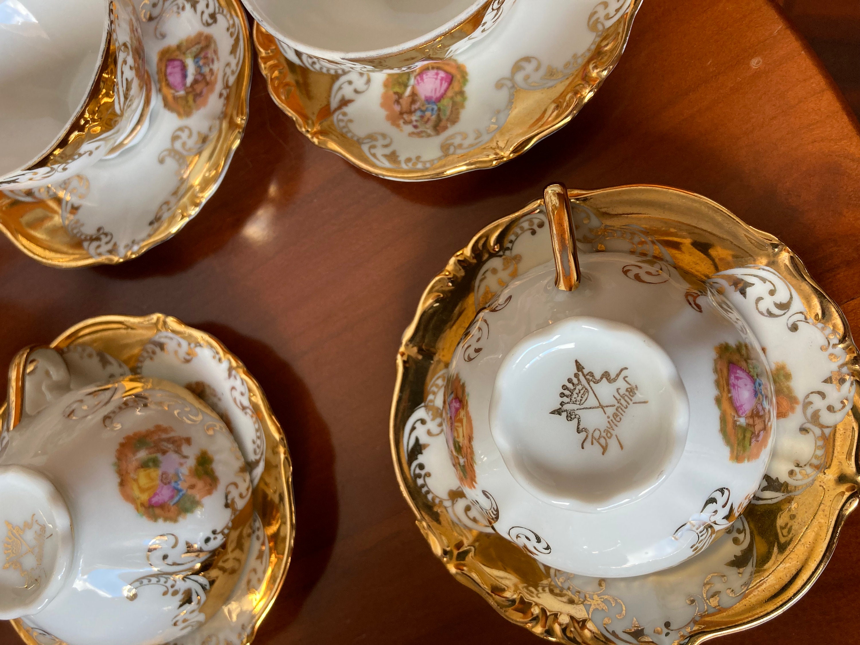 Antique Porcelain Gold Bavaria Coffee Set - Etsy
