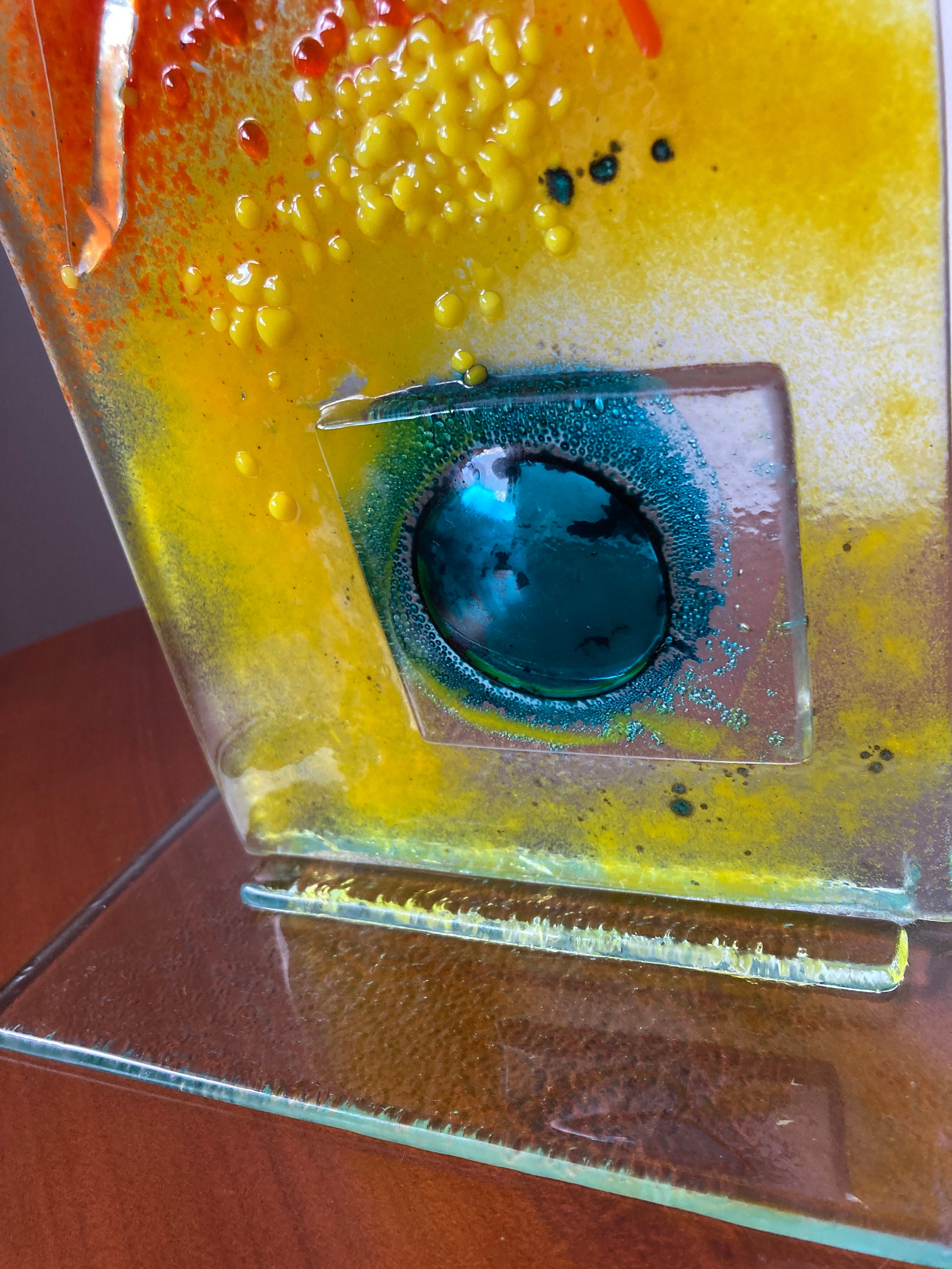 Glass Art Vase the Four Elements - Etsy