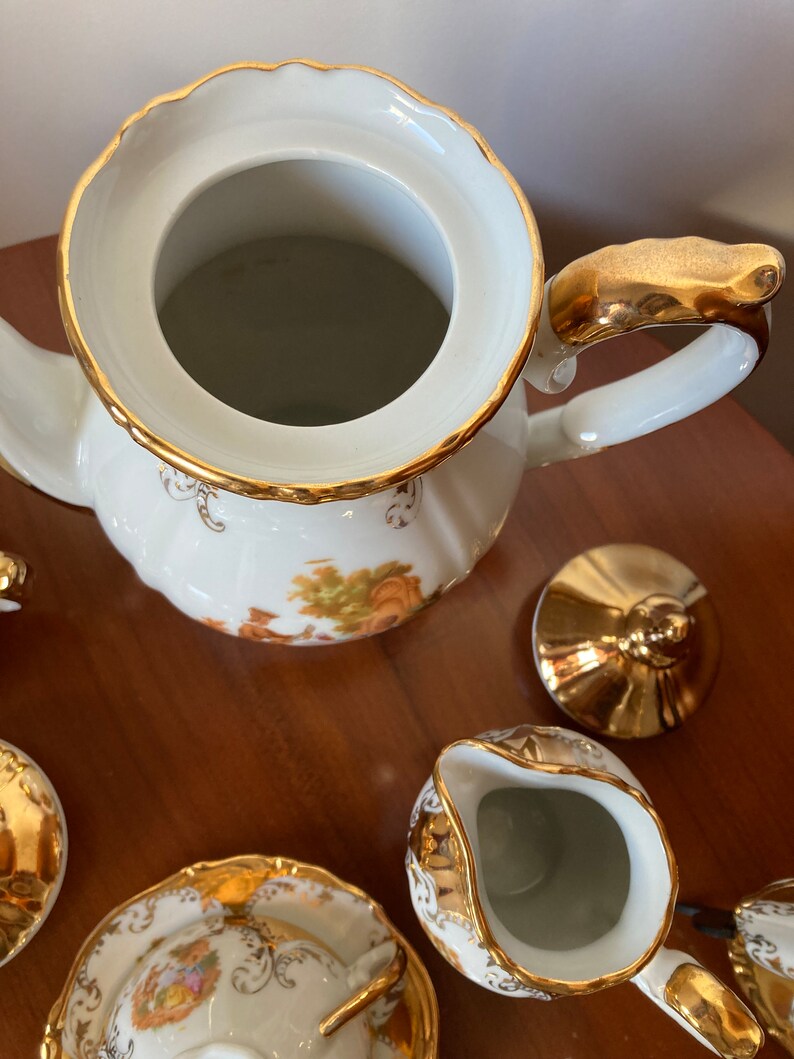 Antique Porcelain Gold Bavaria Coffee Set - Etsy