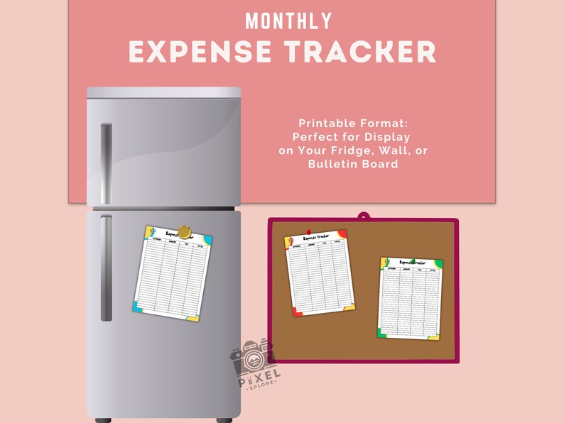Expense Tracker Printable: Budget Planner, Finances Calendar (A4 & US ...