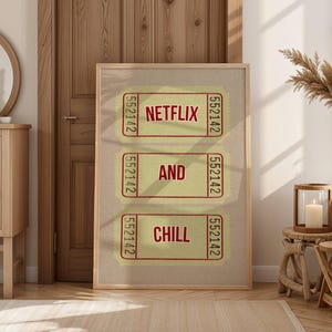 Retro Movie Ticket Wall Art - Funny Printable Decor - New Home Gift ...
