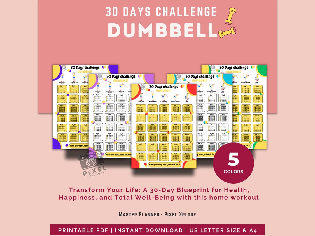 Dumbbell Workout at Home - 30 Day Challenge | Gym Exercise | Fitness ...