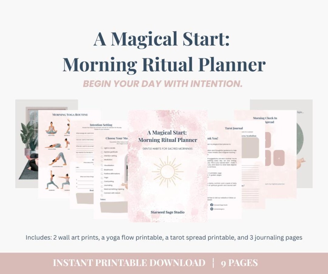 A Magical Start Morning Ritual Planner – Printable Spiritual Self-care ...